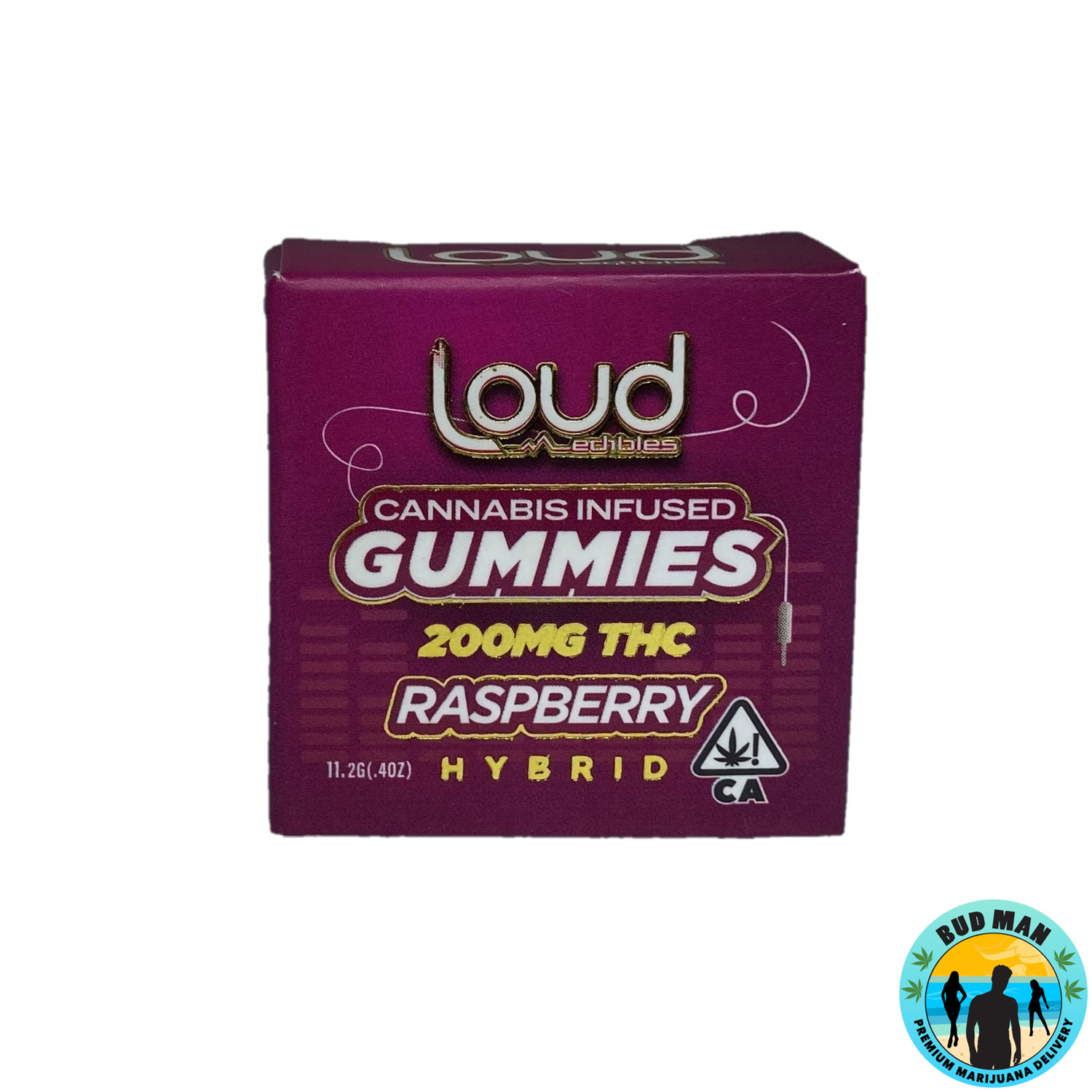 Raspberry Gummies – Loud Edibles (200mg THC): Bud Man Orange County ...