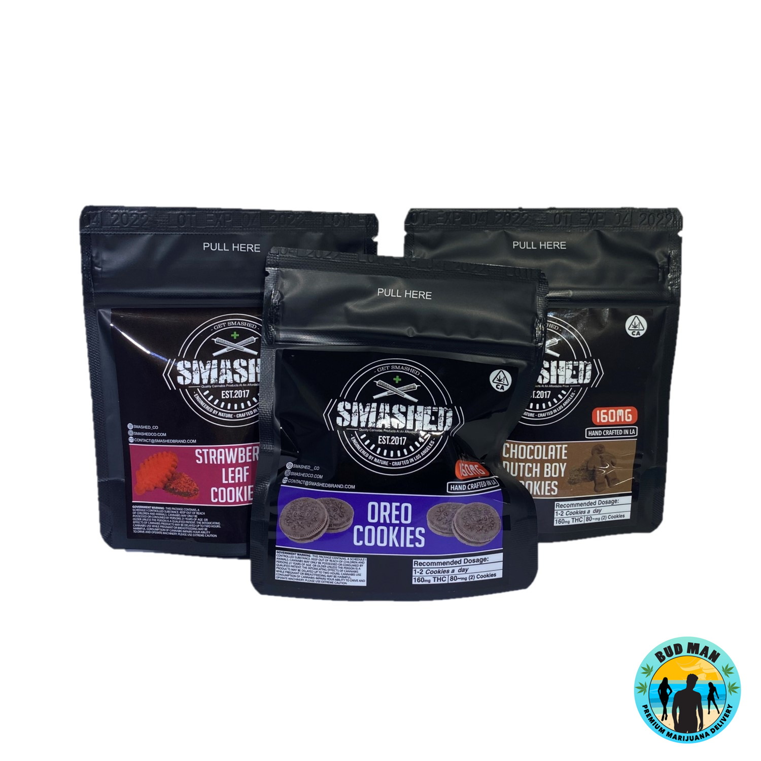 Smashed Cookies (160mg THC – 4 options): Bud Man Orange County ...