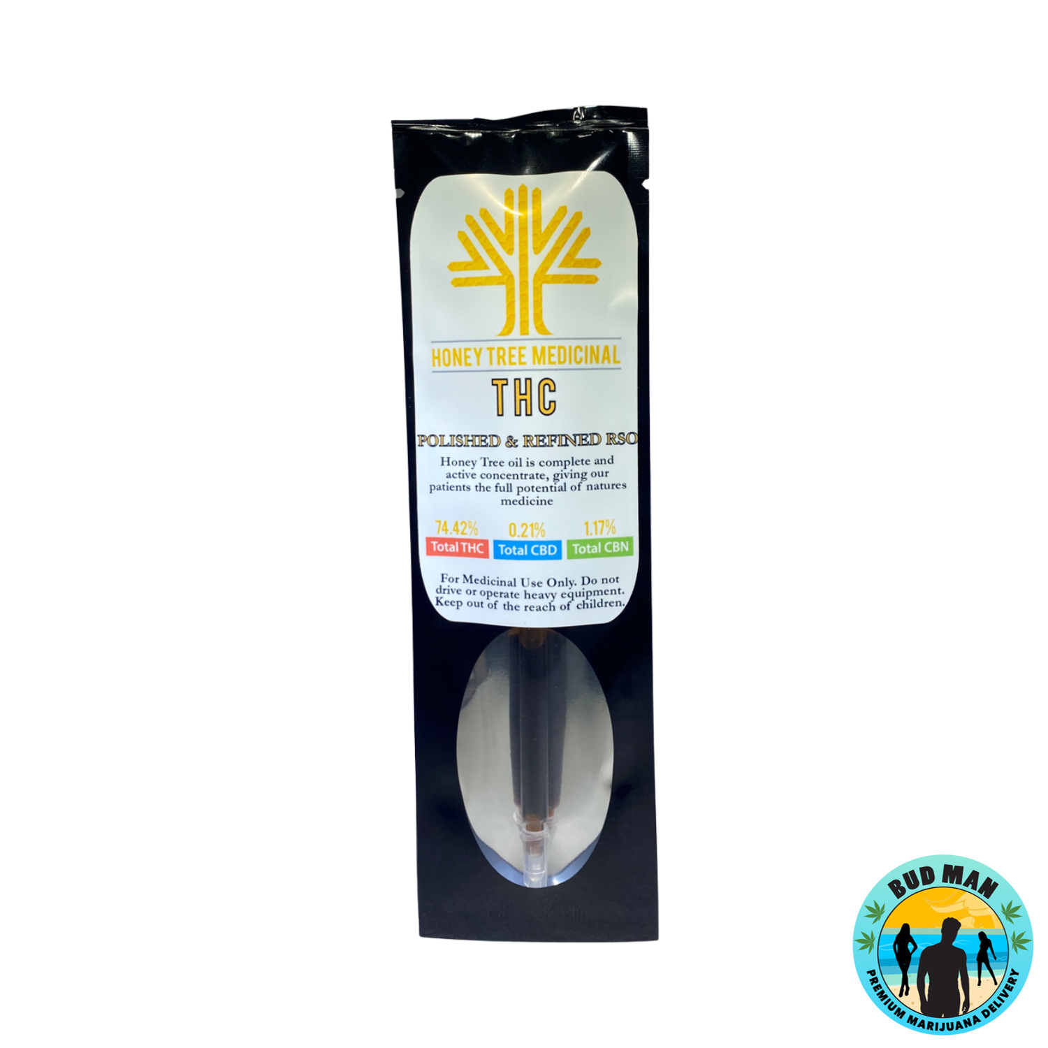 Honey Tree Medicinal Rick Simpson Oil (RSO) Syringe (1 gram): Bud Man ...